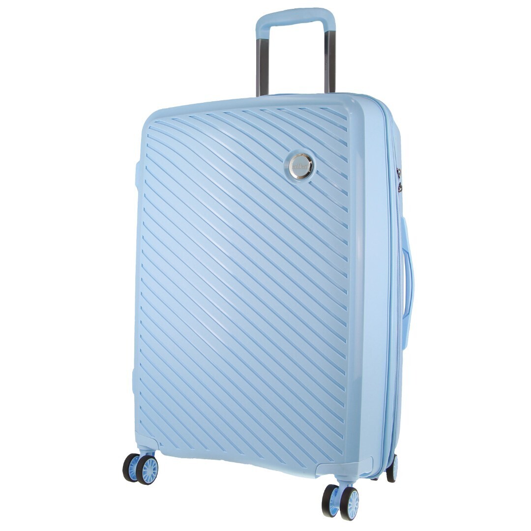 Pierre Cardin Inspired Milleni Checked Luggage Bag Travel Carry On Sui