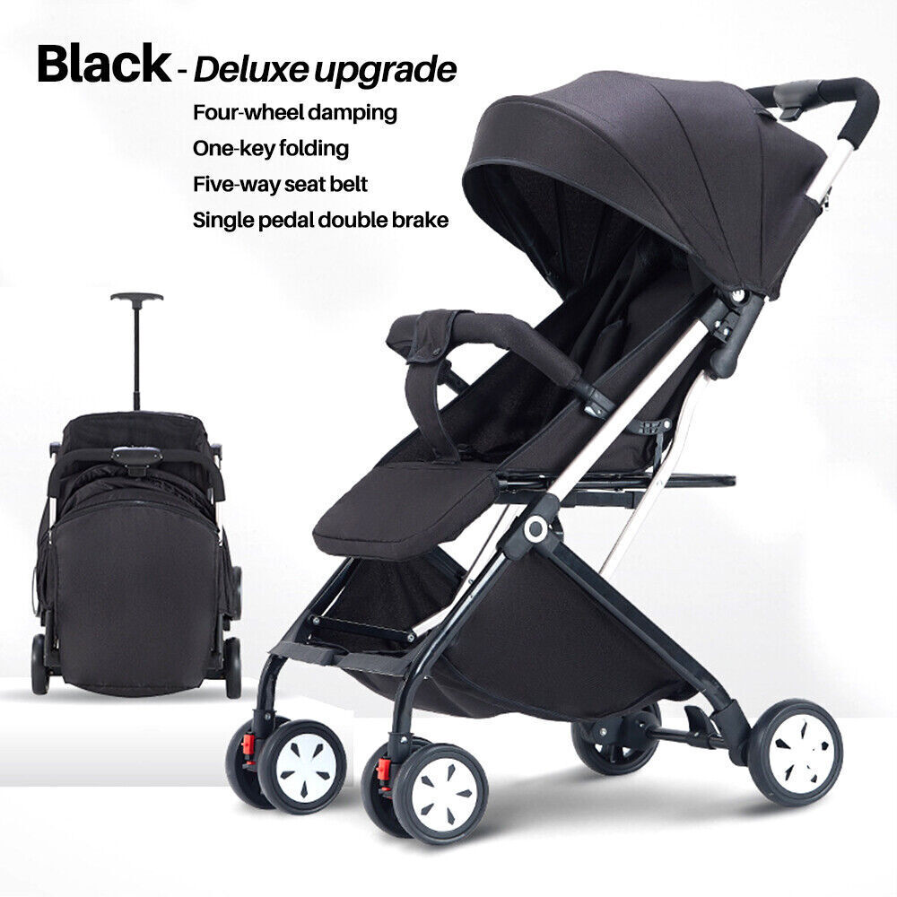 Lightweight Foldable Baby Stroller - Compact Travel Pram for Planes - TG
